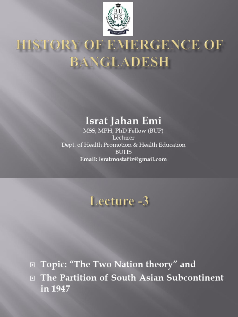 Lec. 3-Two Nation Theory | PDF | Politics Of India | Pakistan Movement