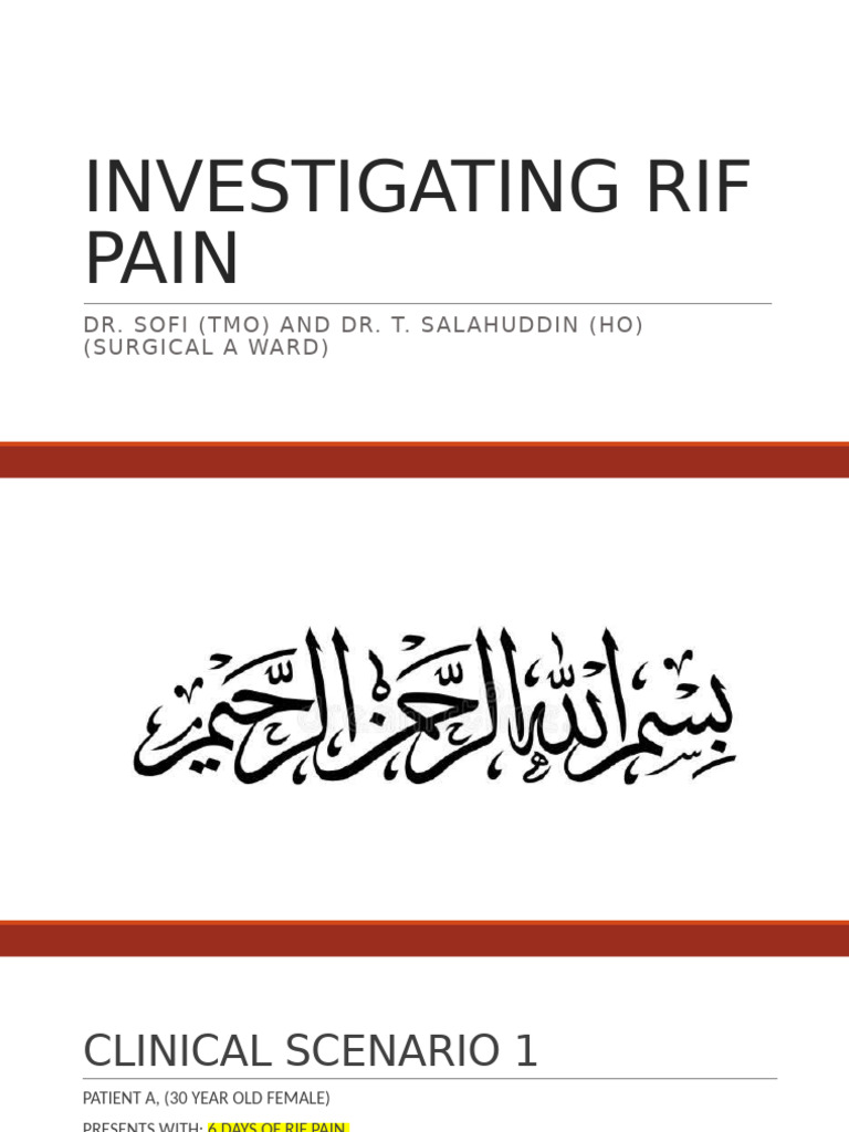 Presentation On Right Iliac Fossa or Right Lower Quadrant Pain | PDF ...