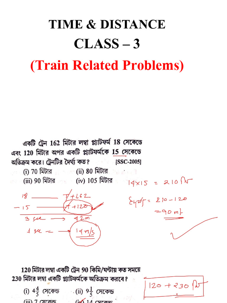 Time & Distance 3 With Solution | PDF