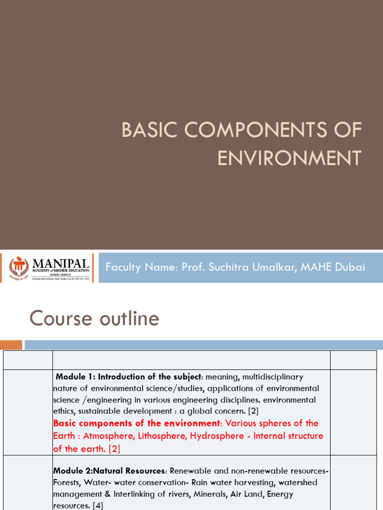Module - 1 Various Spheres of The Earth | PDF | Earth | Carbon Cycle