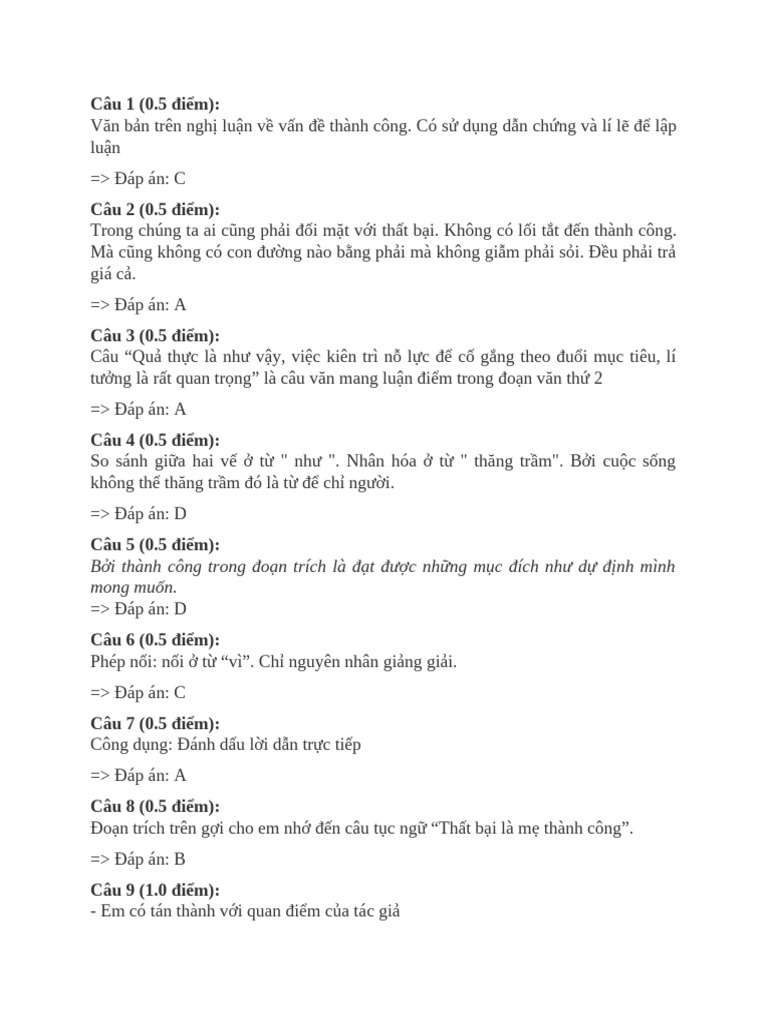 Bài tập chiều văn đã làm xong | PDF