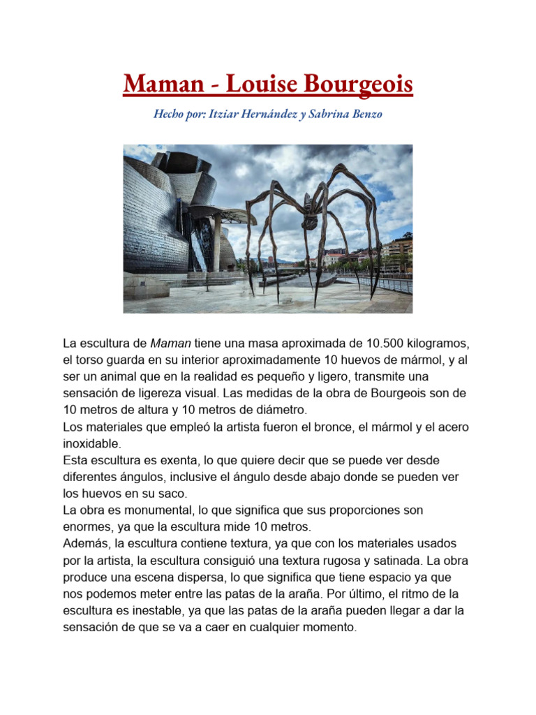 Escultura Monumental: Maman | PDF
