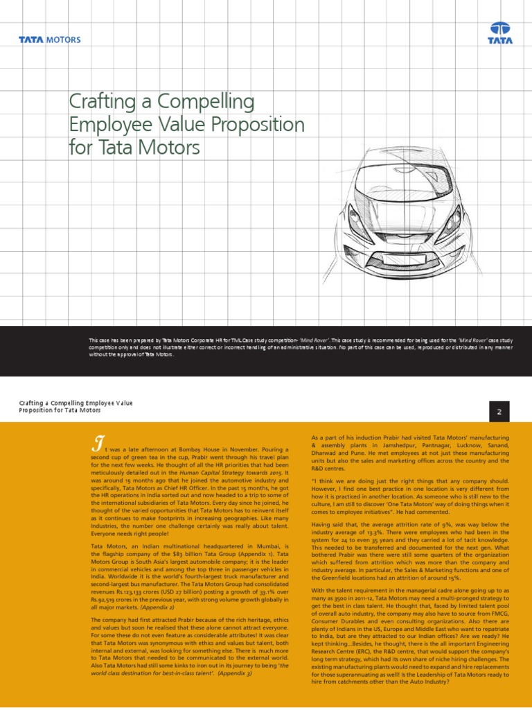 TATA Motors (Mind Rover Case Study) | PDF | Automotive Equipment | Business