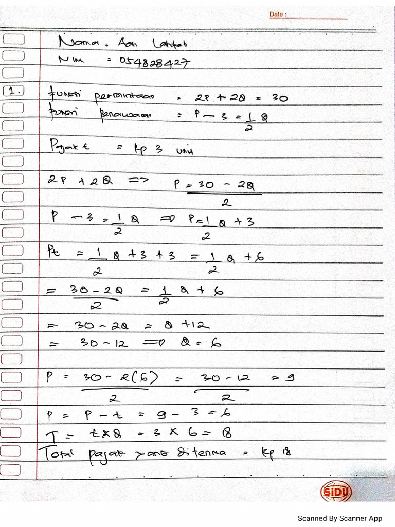 Tugas Tutorial 2 Matematika | PDF