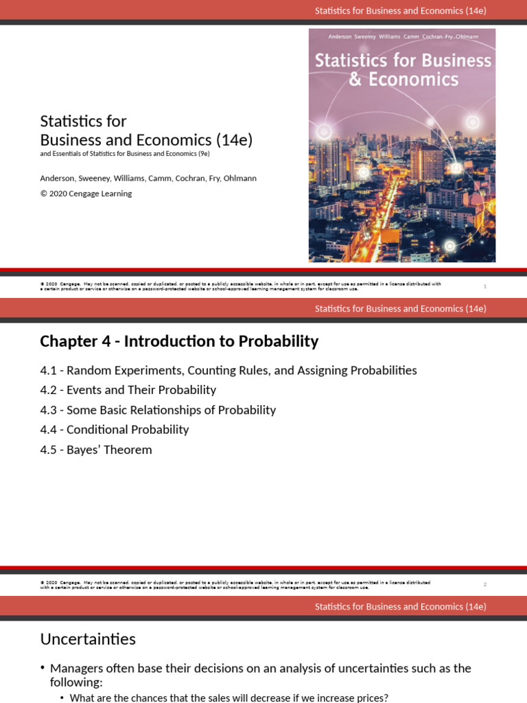 Ch4 - Probability | PDF | Experiment | Probability