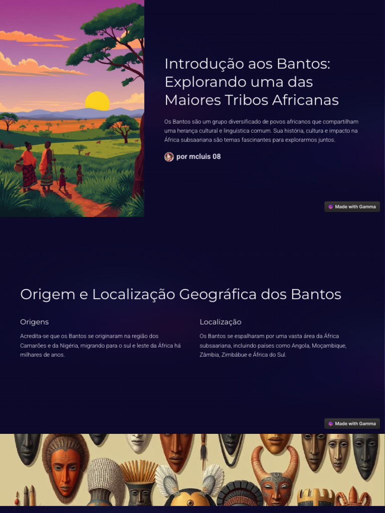 Cultura e História dos Bantos Africanos | PDF | África | Sociologia