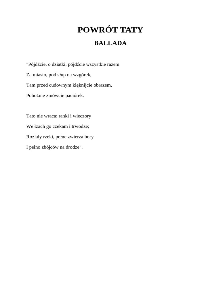 Ballada Część | PDF
