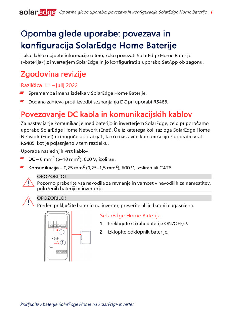 Se Energy Bank to Inverter Connection Guide Slv | PDF