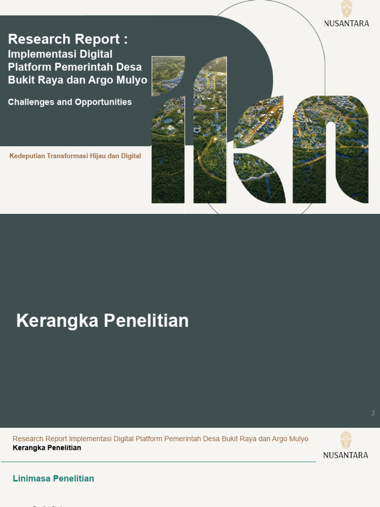 Research Report Implementasi Digital Platform Pemerintah Desa Bukit Raya Dan Argo Mulyo | PDF