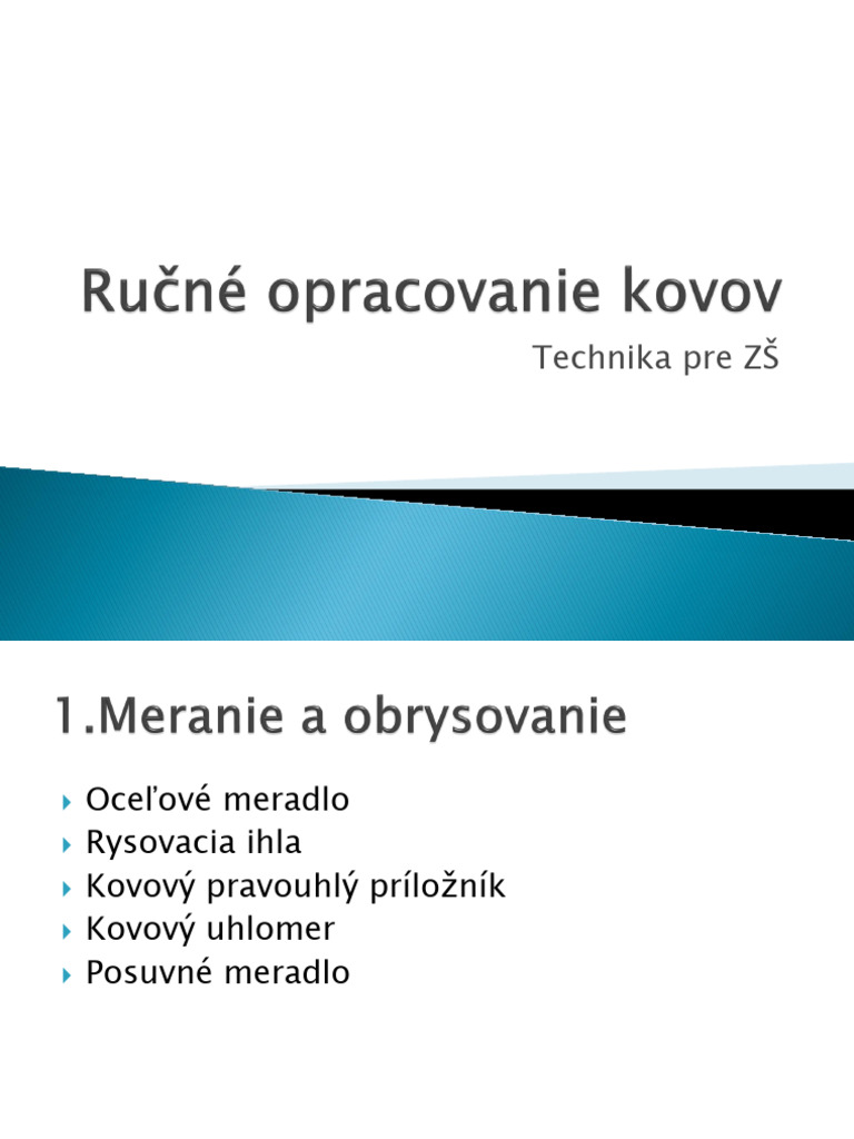 Ručné Opracovanie Kovov | PDF
