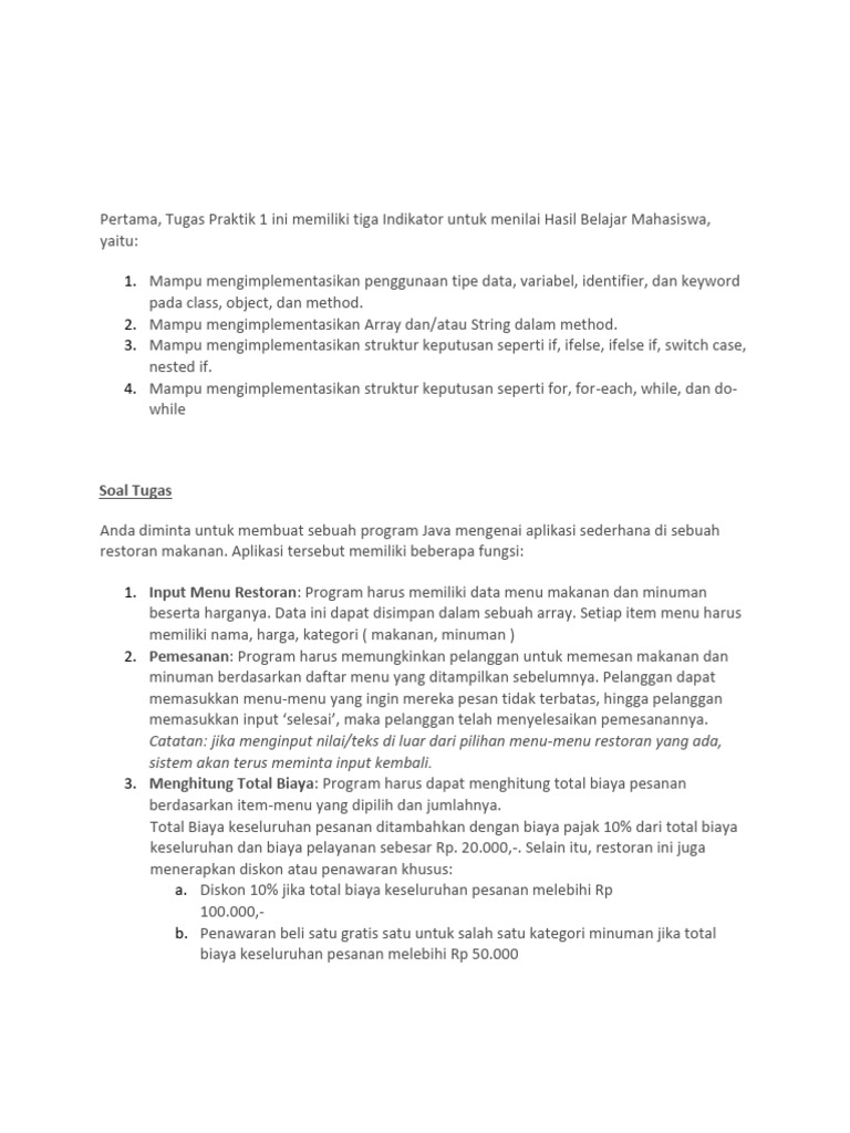 TUGAS 1 Pemrograman Berbasis Desktop | PDF