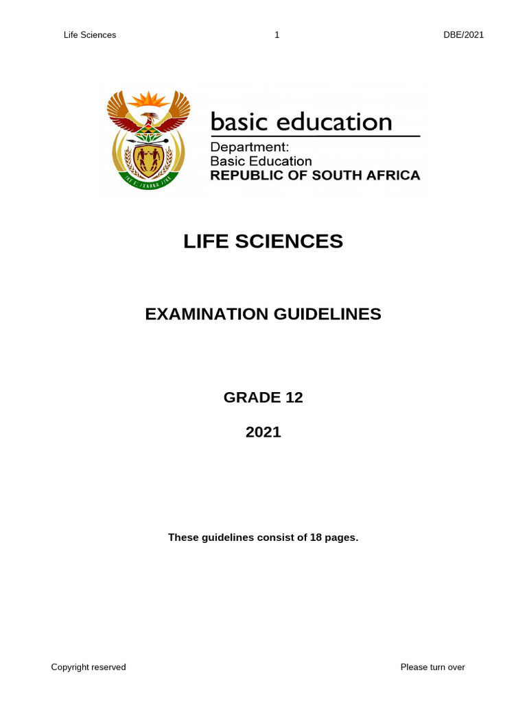 Life Sciences GR 12 Exam Guide 2021 - FINAL-Updated30Nov | PDF | Dna | Rna