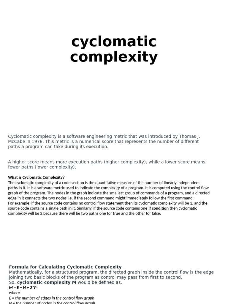 cyclomatic complexity | PDF | Discrete Mathematics | Mathematical Relations cyclomatic complexity | PDF | Discrete Mathematics | Mathematical Relations