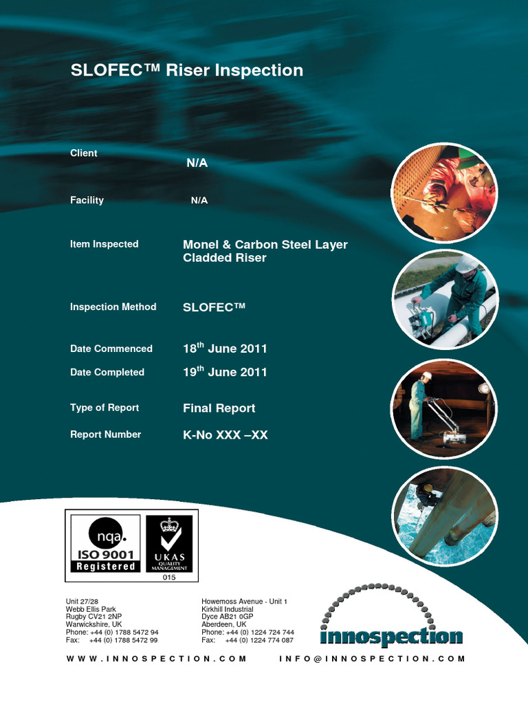 14in Monel Clad Riser Inspection Sample Report | PDF | Image Scanner ...