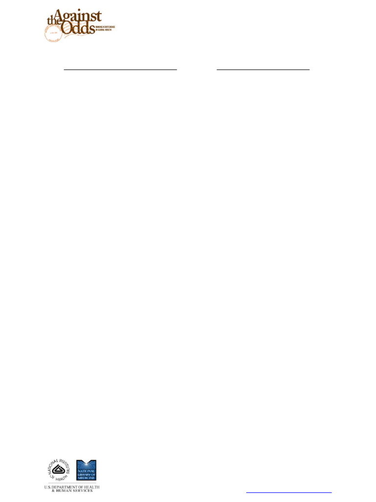 Infectious Disease Prevention Worksheet | PDF