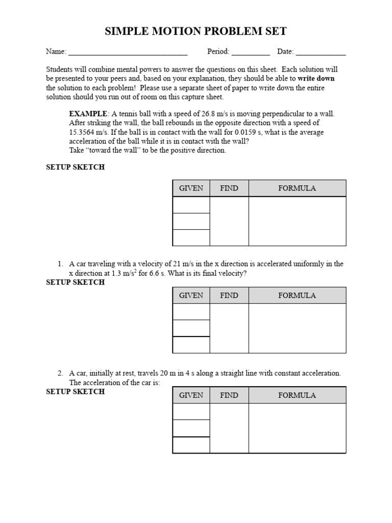 Kami Export - Erin Fohouo - AP1 - Simple Motion Problems | PDF ...