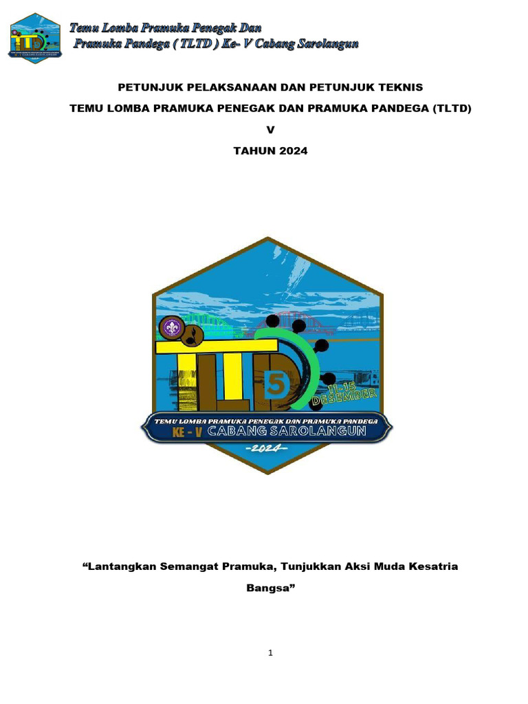 Juklak Dan Juknis TLTD Update | PDF