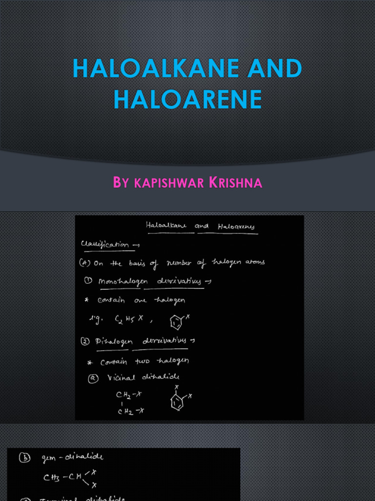 Haloalkane and Haloarenne Theory | PDF