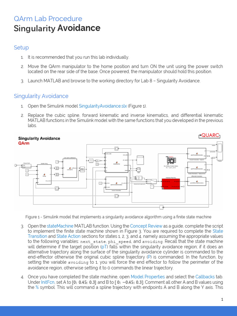 QArm - Lab 8 - Lab Procedure | PDF | Machines | Function (Mathematics)