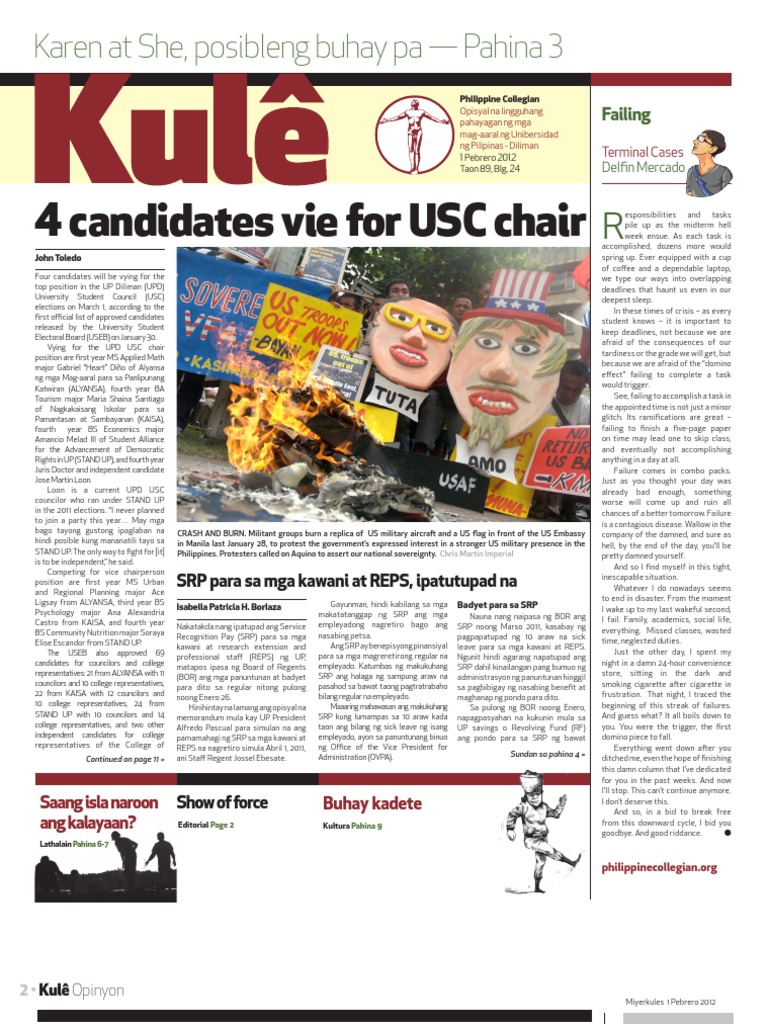 Philippine Collegian Tomo 89 Issue 24 | PDF | Defamation | Reserve ... Philippine Collegian Tomo 89 Issue 24 | PDF | Defamation | Reserve ...