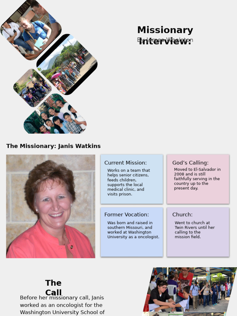 Missionary Interview Presentation | PDF | Theology | Religious Belief ...