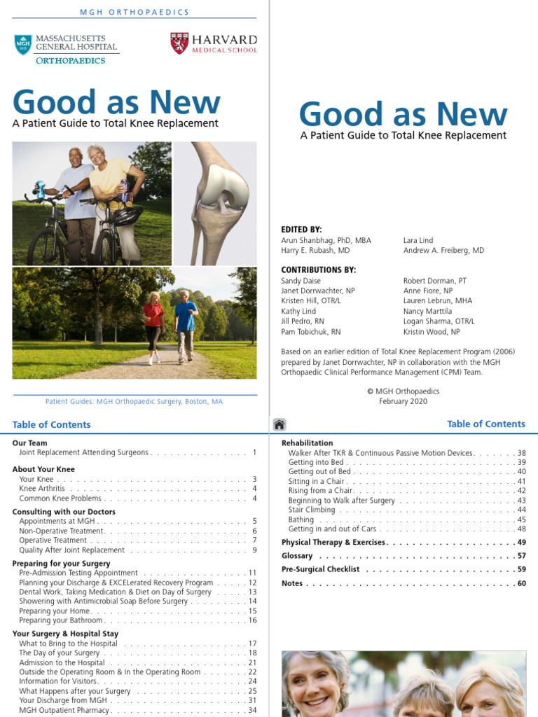 Total Knee Replacement Patient Guide | PDF | Osteoarthritis | Knee