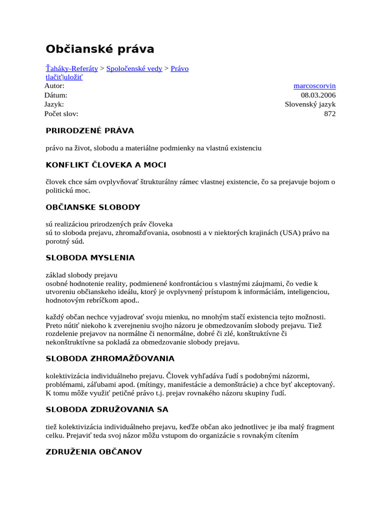 Občianské Práva | PDF