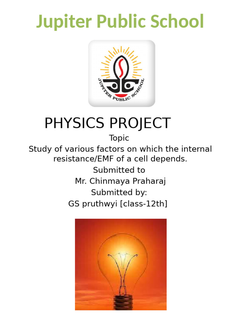 New Physics Project | PDF | Electrical Resistance And Conductance | Physical Sciences