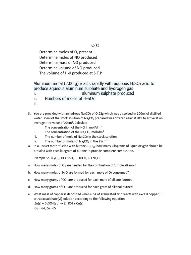 CHM 101 Assignment | PDF
