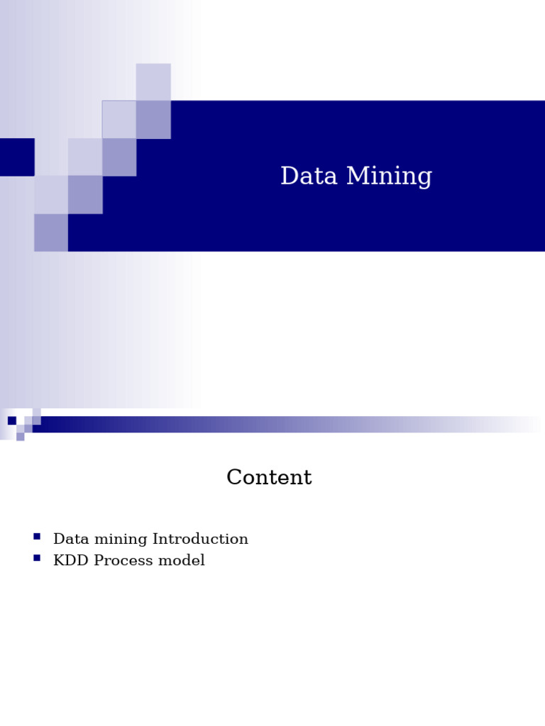 1 - Lect 1 & 2 Data Mining | PDF | Data Mining | Machine Learning