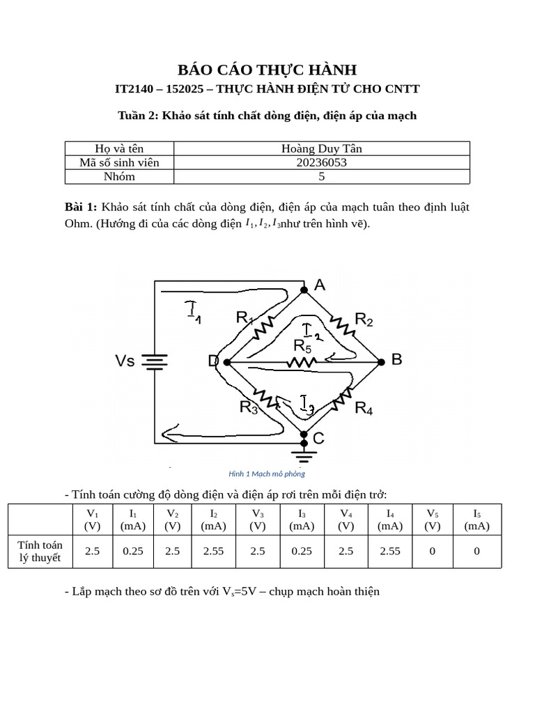 Lab 02 - (Họ và tên) - (MSSV) - (Nhóm x) - 152025 | PDF