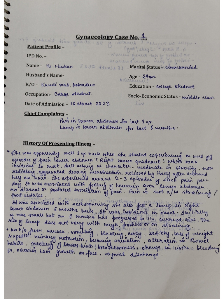Gynae Case PDF ? | PDF