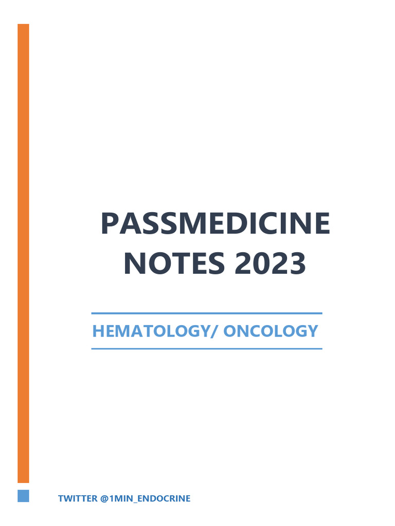 Hemat Onco | PDF | Anemia | Blood Transfusion