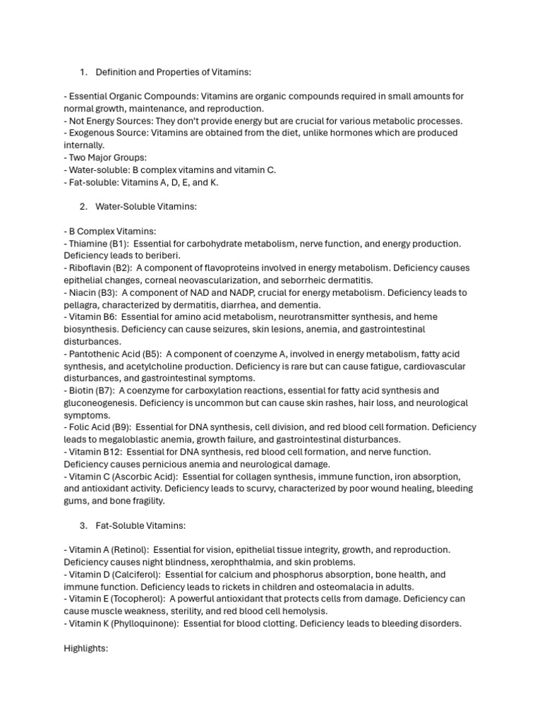 Chapter-10-Vitamins | PDF | Vitamin | Nutrients