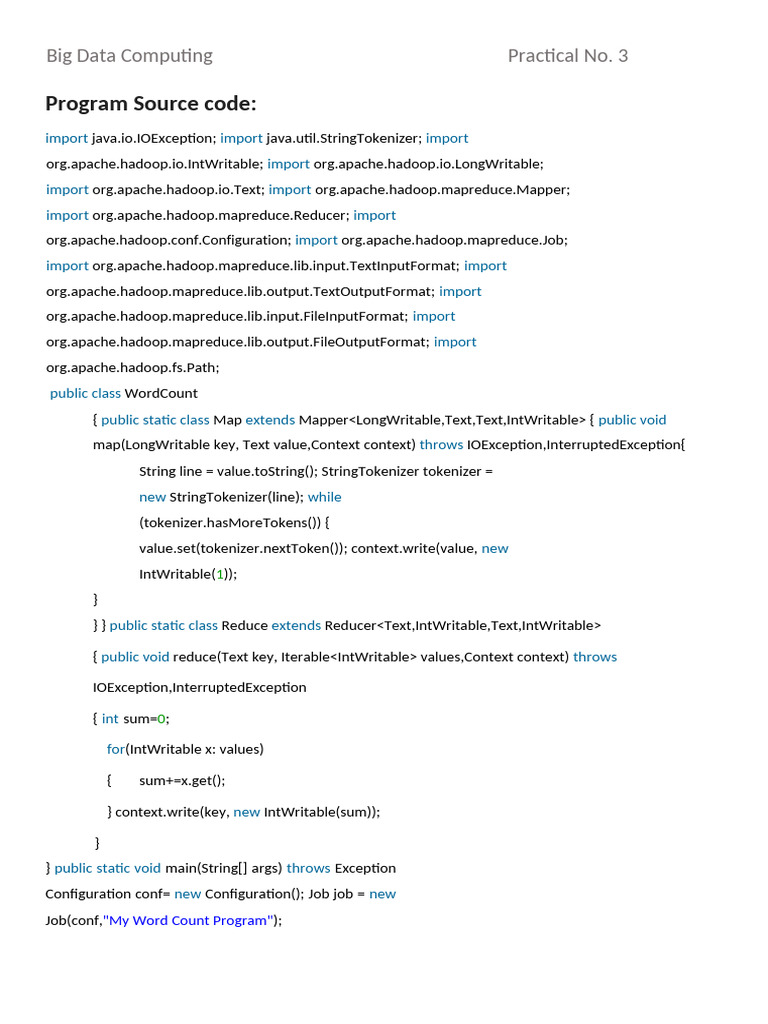 BDC Output 3 | PDF | Map Reduce | Apache Hadoop
