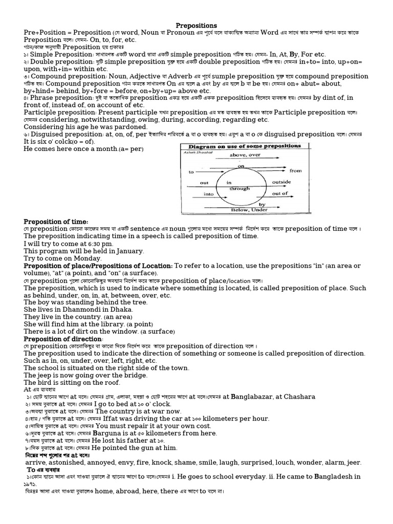 Preposition 2023 | PDF | Preposition And Postposition | Syntax