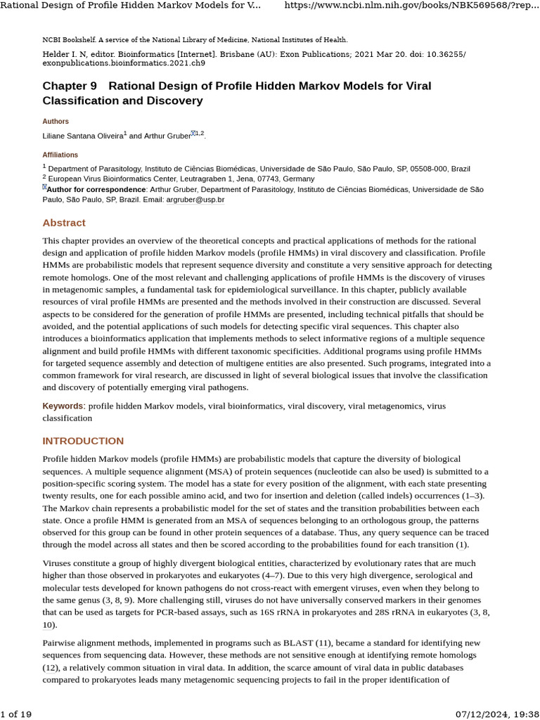 Rational Design Of Profile Hidden Markov Models For Viral Classification And Discovery