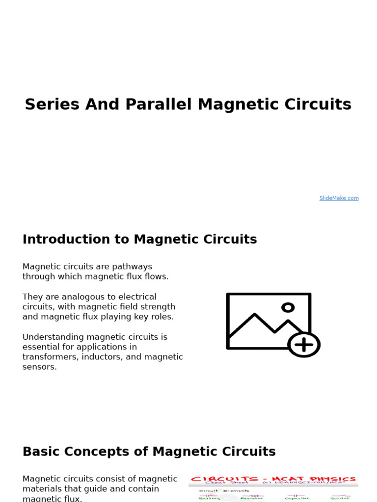 Series and Parallel Magnetic Circuits | PDF | Electricity | Electromagnetism