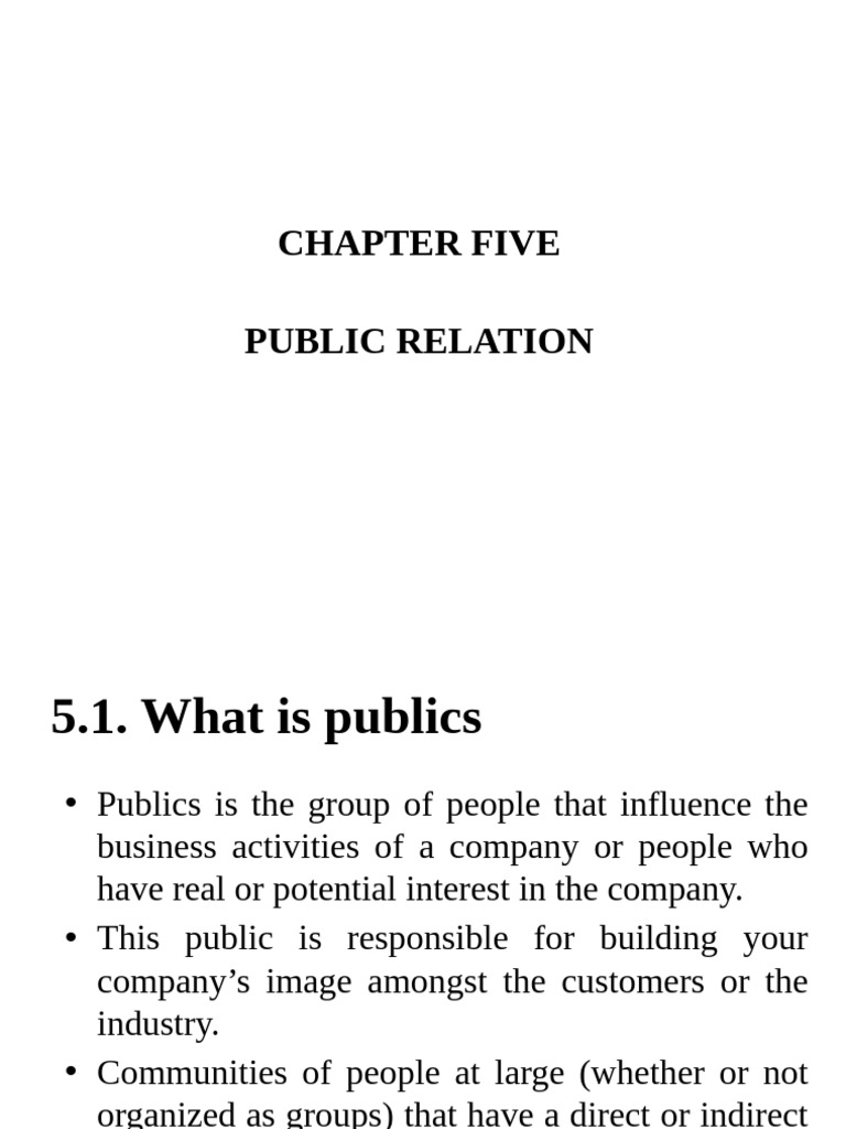 ABC Chapter Five | PDF | Public Relations | Reputation