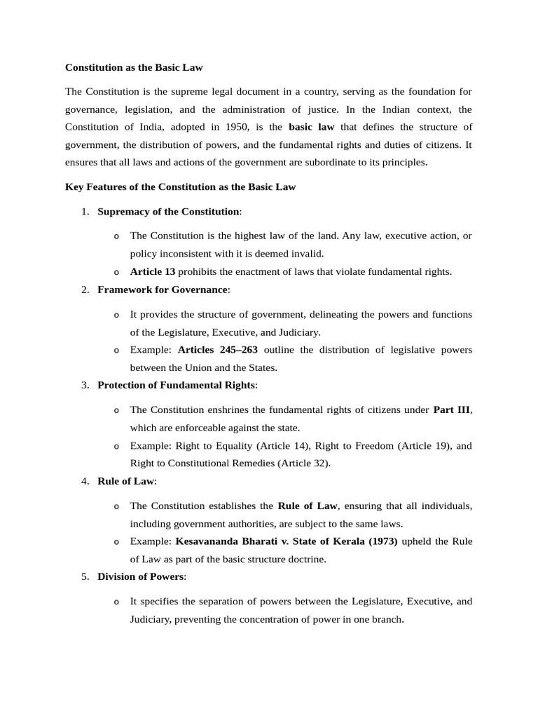 4 Constitution and The Basic Structure | PDF | Constitution | Common Law