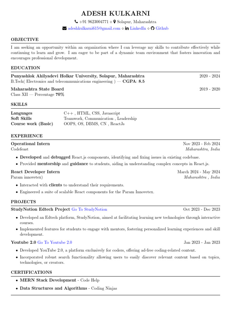 Adesh Kulkarni | PDF | Software Engineering | Computing