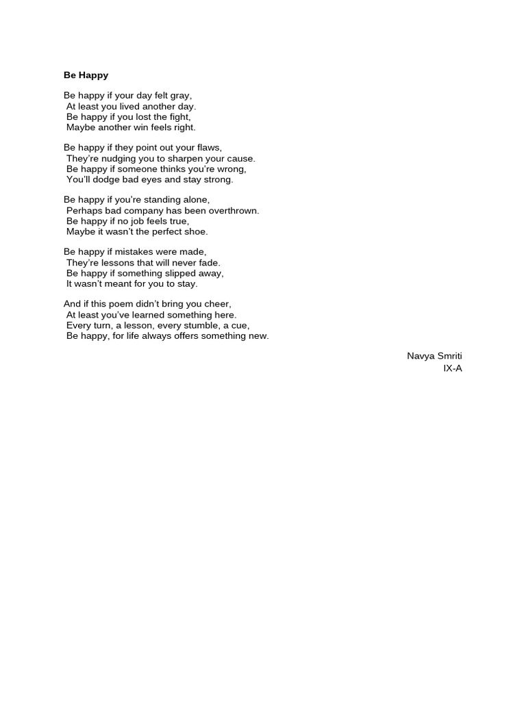 Be Happy | PDF