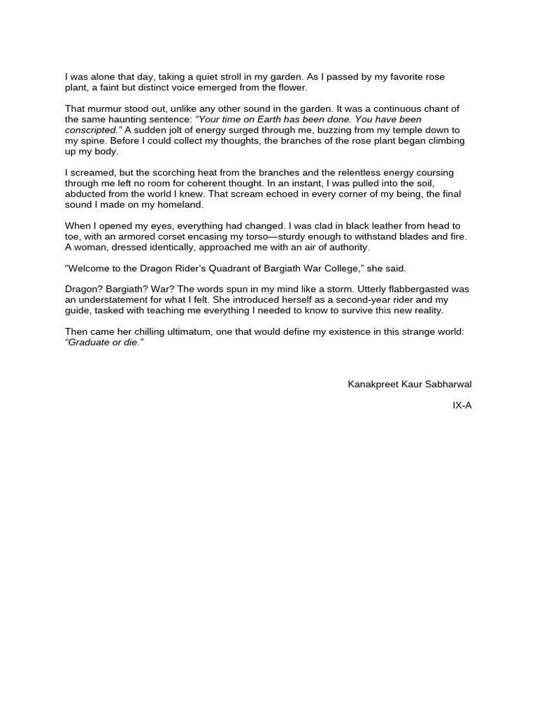 Story For Magazine | PDF