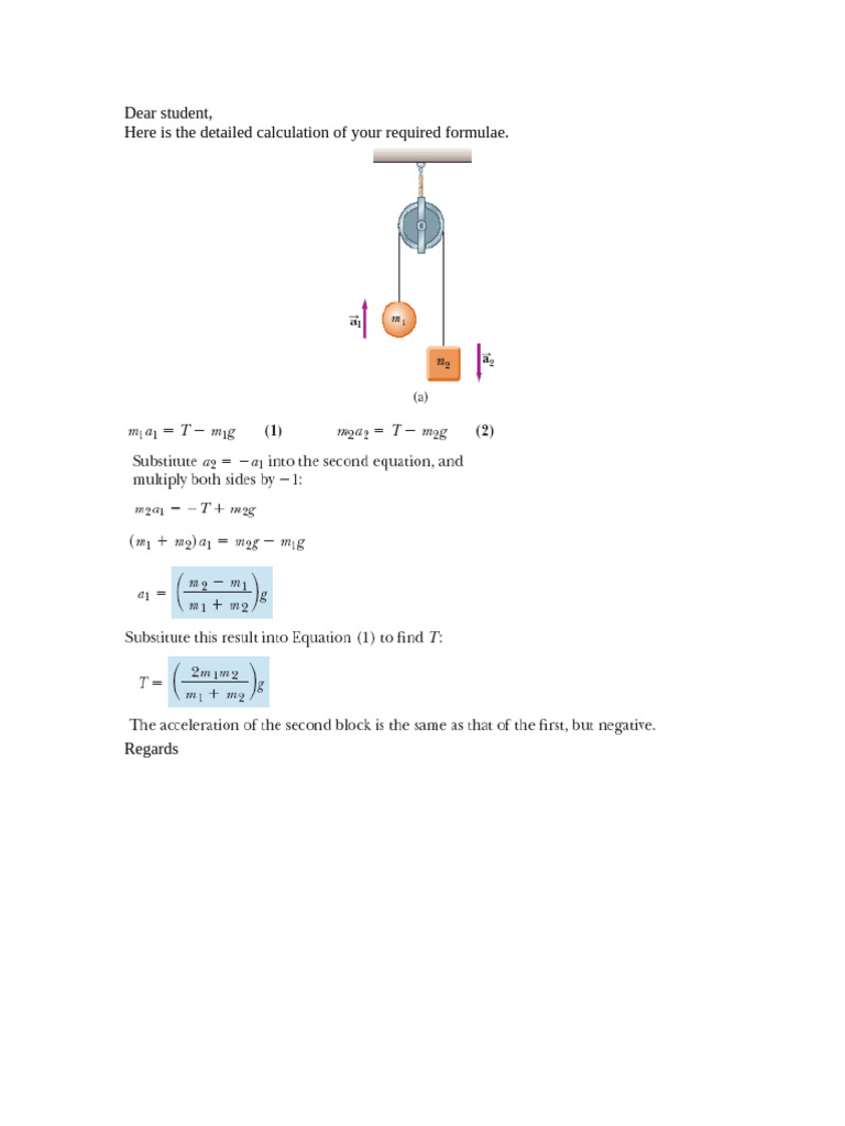 Objects Passing Over Pulley | PDF