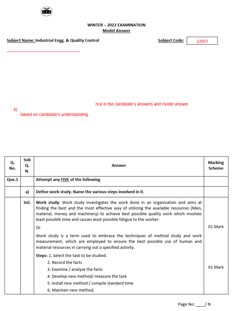 22657 2022 Winter Model Answer Paper | PDF | Humidity | Lighting