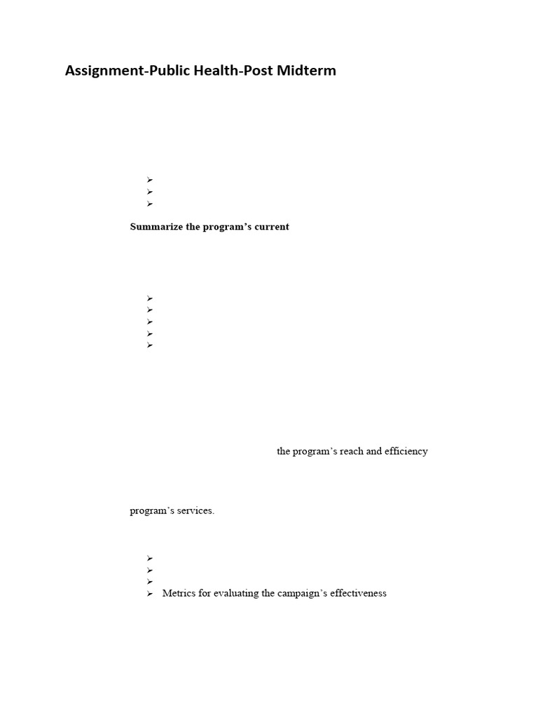Public Health Assignment | PDF