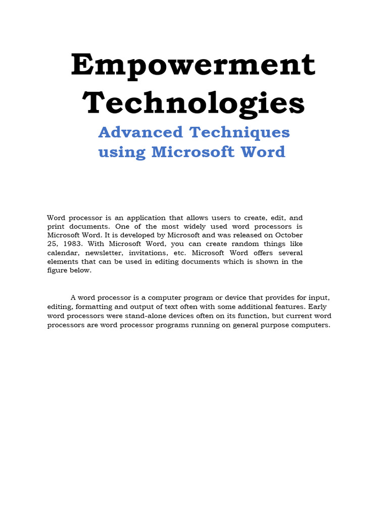 Microsoft Word Advanced Techniques Guide | PDF | Infographics | Spreadsheet