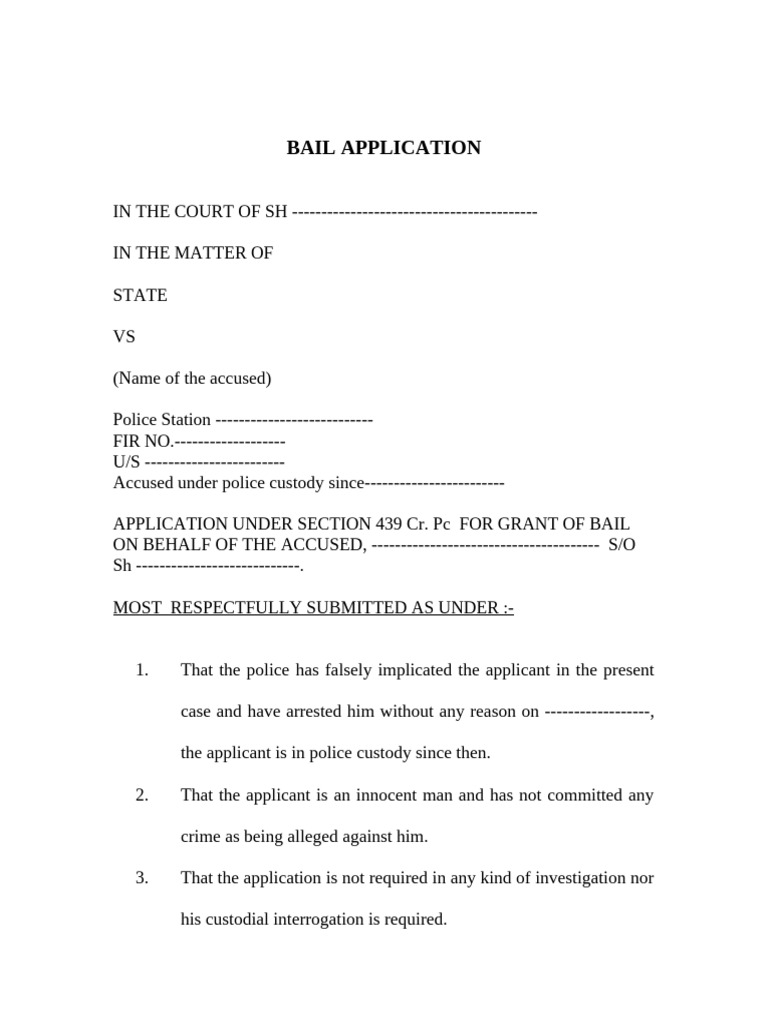 Bail Application | PDF