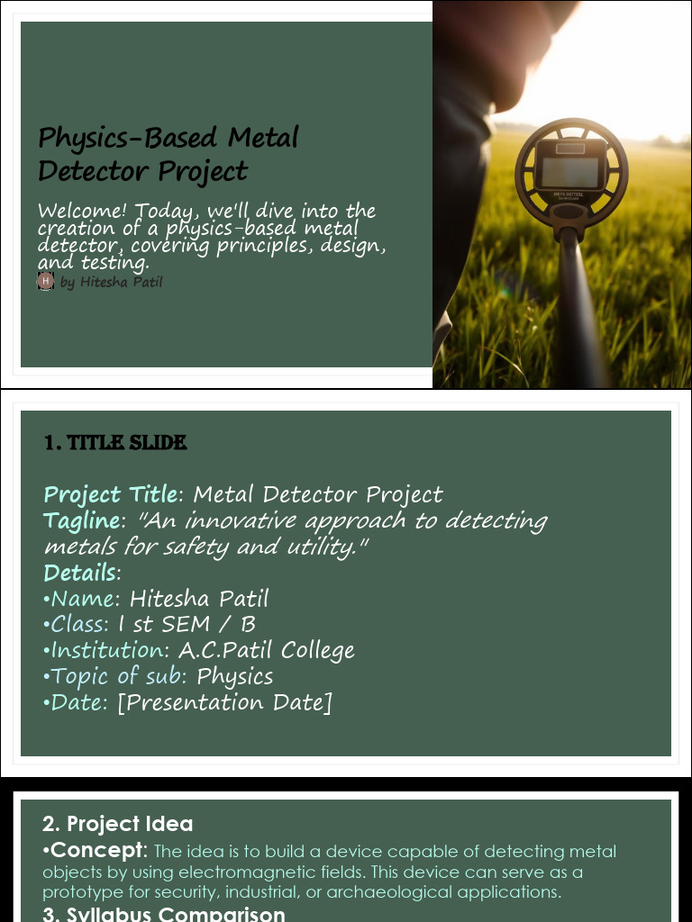 Physics Based Metal Detector Project | PDF | Inductor | Metal Detector