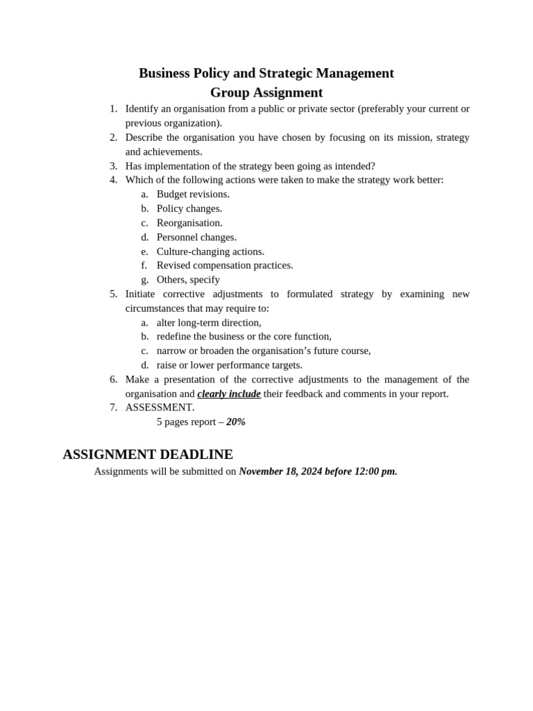 Group Assignment | PDF